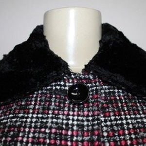 Jacques Vert | Jackets & Coats | Jacques Vert Multi Pink Tweed Fur Trim ...